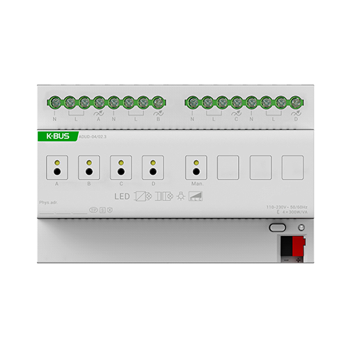09.GVS-KNX Universal Dimming Actuator, 4 fold – NMC HomeSync